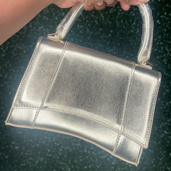 Bags | Metallic Gold Hand Bag | Poshmark